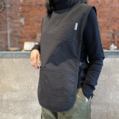 马甲式围裙防泼水咖啡师理发店美甲工作服撸K猫无袖罩衣可定制log