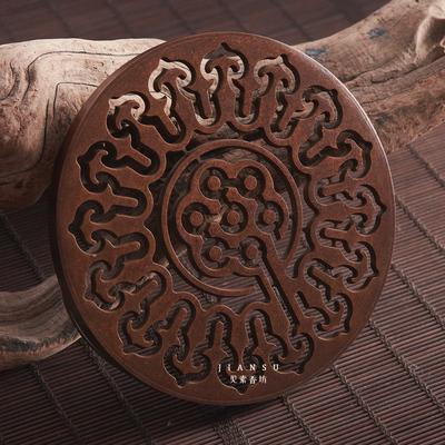 见素香坊c督造 22.8厘米大号铜香篆苏工仿古铜器香道用品印香图谱