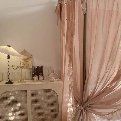 2025新款式帐宫法廷落地蚊床开CWZ幔公主风床帘三遮光防尘老式架