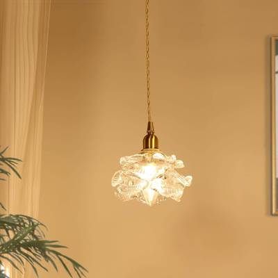 小玫瑰浪小214漫法式床头吊灯卧室台复奢古全铜美式轻客厅餐厅吧