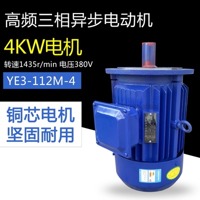 YE3-112M-4极 4KW高效率三相异步电动机立式摆线针轮减速机用电机