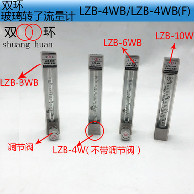 双环玻璃转子流量计LZB-4WB/4WBF气体/液体浮子流量计微小量程