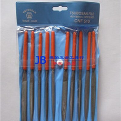 中日合资 壶三TSUBOSAN 5*180mm 10支套装 塑柄整形锉 CNF510