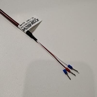 ZYSNSOR温度传感器PT100 -50-180度 6MM 出线1米GJ 70MM 压针形端