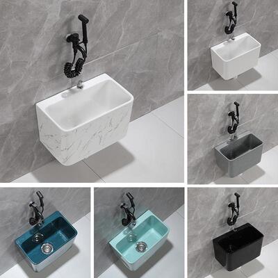 壁挂式拖间家用卫生阳台洗墩拖布悬空挂墙把排小水池tb-66121池20