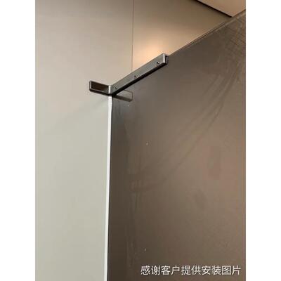 A无边框淋浴玻璃门七字拉扞不锈钢浴室0隔定断固房卡玻璃支F77HS6