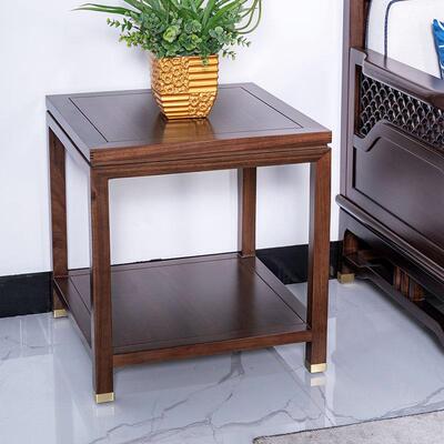 乌金木角木黑几00898新中式全实小几边几沙发几客厅方桌轻奢方檀