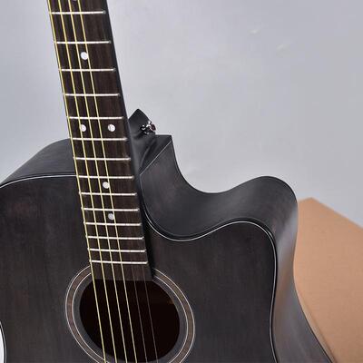 AD41784寸云杉木面板民六弦木吉1他丨1寸21品位缺角民4谣木吉他谣