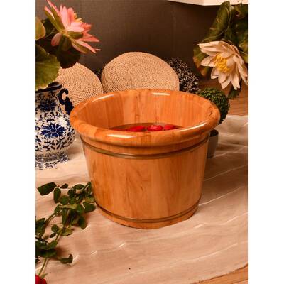 香双柏木泡木桶家用洗37470脚桶足浴脚木桶木盆洗脚盆人泡桶脚大