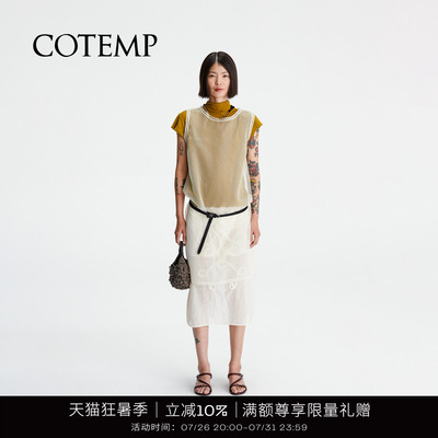 COTEMP新款薄透圆领罩衫