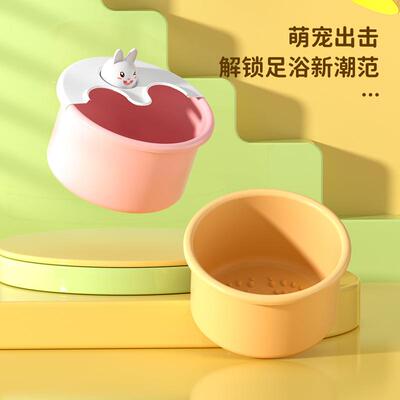 儿童泡GSO脚桶可折家用盆按洗脚过小腿小孩便携塑料保温足浴摩叠