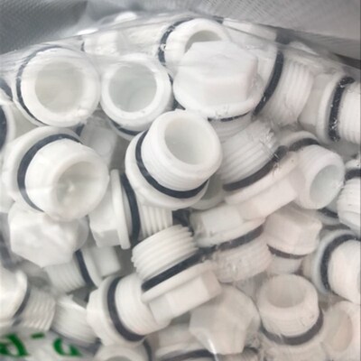 PE.PVC丝扣堵头PPR丝扣堵头O型圈塑料堵头六角塑料堵头4分 1/2 15
