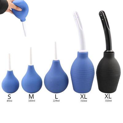 Enema Rectal Shower Cleaning Silicone Blue Ball Vaginal and