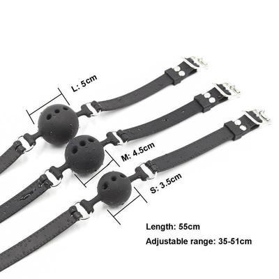 3 Sizes Soft Safety Silicone Open Mouth Gag Ball Lovers Bond