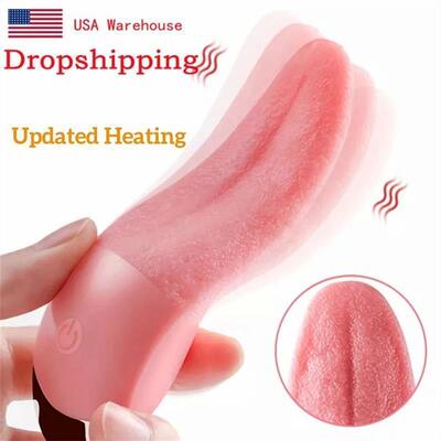 Soft Tongue Heating Licking Vibrator Vaginal Nipples Clitora