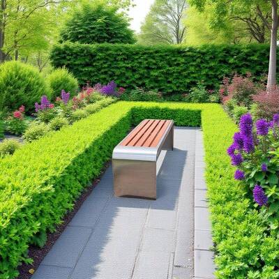 30BZO椅4加厚不钢锈公园户外长椅庭院条凳室外防腐木塑木长休闲排