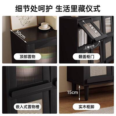 中古书翻门储物柜落地置物沙发隔断柜客厅EJN柜收格子架纳柜飘窗