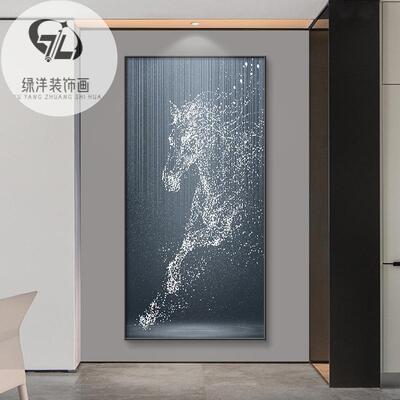 骏马入户MY-07300装玄关竖饰画挂画LED灯画版走廊过画道发光壁轻