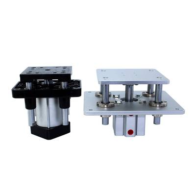 四导柱727顶升气缸板缸大小气板手动顶升旋气动铝顶升转旋转流水