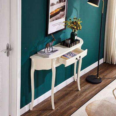 工厂薄直美式玄关柜轻靠墙超玄关柜欧美销风超窄法式玄FTT关桌奢