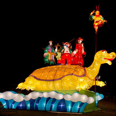 临沂e灯光JWG制民俗灯元宵中秋花彩灯彩船场景作布置ld旋转走马灯