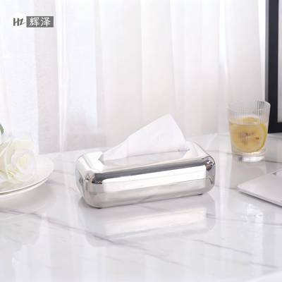 不锈抽纸VIK盒家用客约厅卧室纸巾收纳盒钢酒简店餐厅轻奢风纸巾