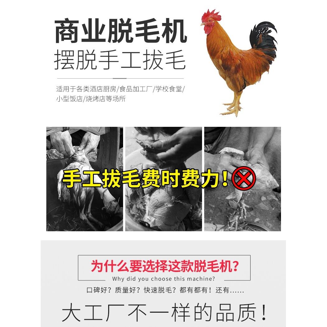 鸡鸭鹅鹅全自动拔毛机家禽用打毛机三鸟家禽脱毛机器商用打毛机