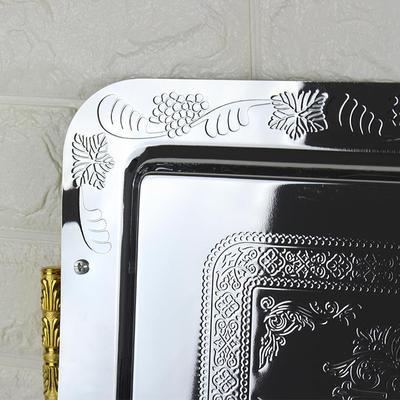 大号方形彩西边点B110大盘酒店自餐助纳盘不锈钢酒店欧式收餐具现