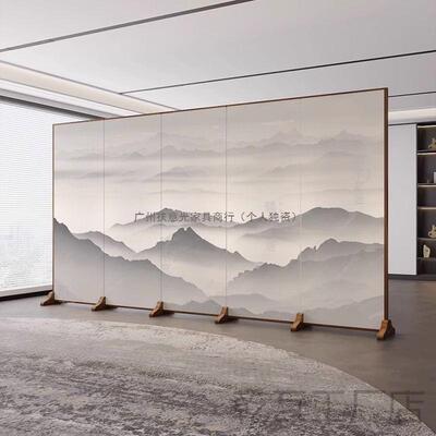 山落地屏风隔酒断客厅遮挡店室隔断挡板大68021厅简水约折叠屏玄