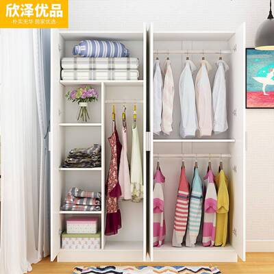 W6简易组装室衣柜现代经济NHL型实木式板卧出小租屋户型收纳家用