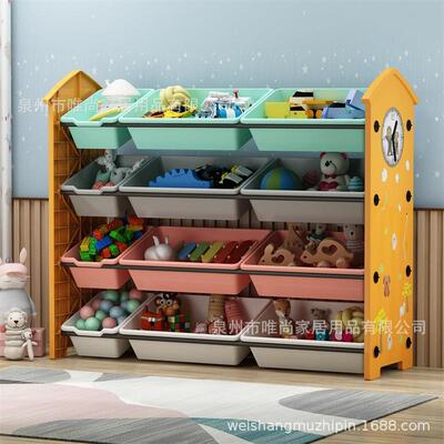 童层玩具收纳架宝宝架绘本架玩书具架子置物架多收YVM纳柜大儿容