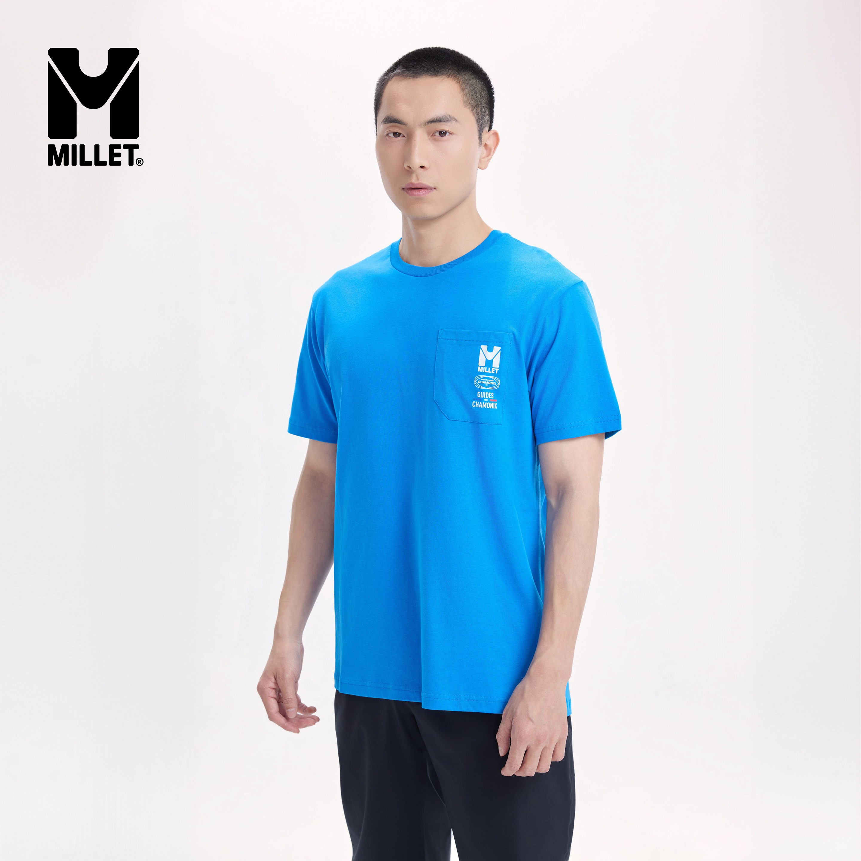 【新品】MILLET觅乐CHAMONIX系列男士圆领纯棉短袖T恤 MIV10528