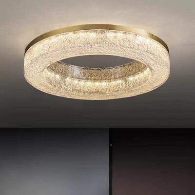 轻奢室极简全铜吸顶灯客厅主卧灯圆形创意947大气后现代简约书灯