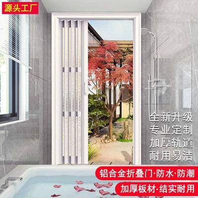 室伸缩门拉门铝合金门窗推HIB卫生间门折房叠门室内门厨门隔断门