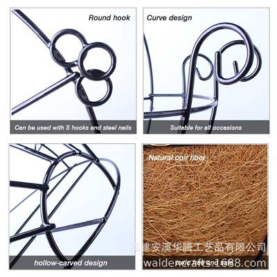 室金属圆形庭植物架悬挂棕吊篮JAO/户外、内院植物花椰架摆放