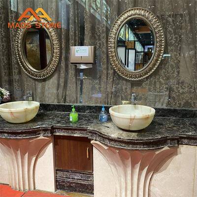 然大石金色梦幻天天奢然理石大板橱柜面板810大理石楼梯踏板飘窗