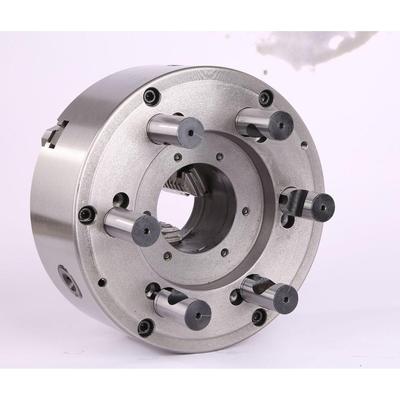 浙江园牌高精度三爪自定心联动卡盘200D6 250D8 320D11短圆锥连接