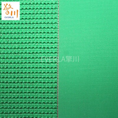 擎川专制双面绿色橡胶花纹输送带打钢扣接头爬坡带木工机器输送带