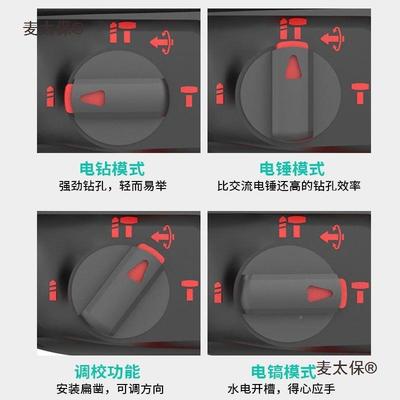 AXI译无刷充电式电锤电镐用大功工业率冲击电钻三混凝土锂电麦太