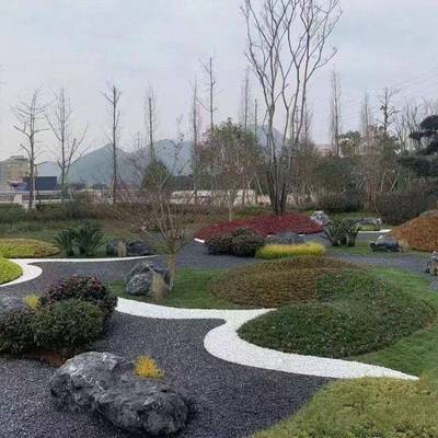 天然黑山石原石造山景石室石外PHY庭院装景观石日式枯水黑色饰头