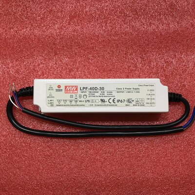 台湾明纬LED调光电源 LPF-40D-36 40W 36V 1.12A IP67防水有PFC