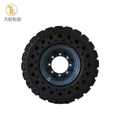 合力杭叉3.5吨前轮28x9-15后轮650-10叉车减震孔实心轮胎