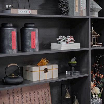 新中柜tj#fgy%l式风术展示博古架室艺工艺品摆件办公柜子书柜装饰