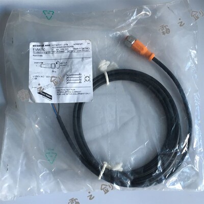 正品IFM易福门接近开关4芯M12 连接线缆 EVM050 2米直头接插线
