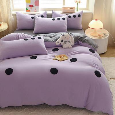 小清新生宿三件套毛巾绣四柔件套软亲肤可裸舍睡TVB学机洗床品批