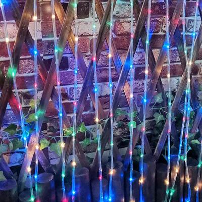 L景ED圣诞水灯带太节阳能节日防LSU彩灯别墅庭院花园阳台观装饰夜