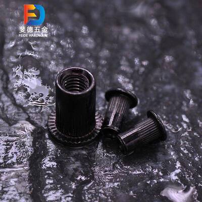 平铆头GVO竖纹拉铆螺母大边竖纹铁镀锌母黑黑锌拉帽色拉螺铆螺母