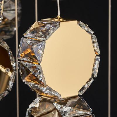 墅楼梯间长别吊灯现代空客厅挑吊灯楼02118轻奢跃层loft复式水晶