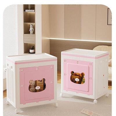 免装收纳柜大容量翻盖储物折柜儿XY15802童衣物被子安纳收箱衣服