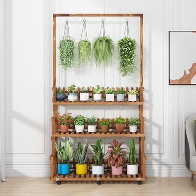 实木花架置物架多层台花架子室内客式厅多SRD474肉落地阳外户花盆